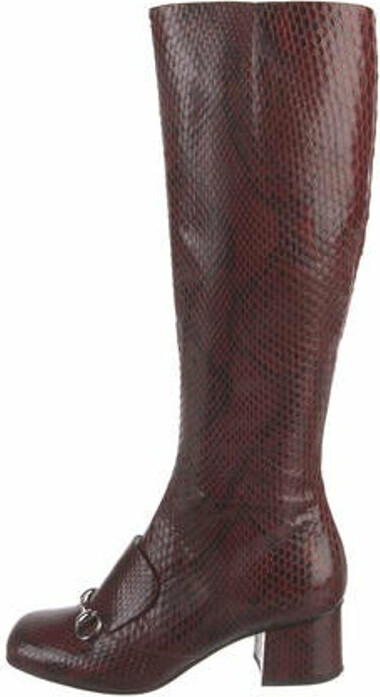 Gucci Snakeskin Animal Print Riding Boots - ShopStyle