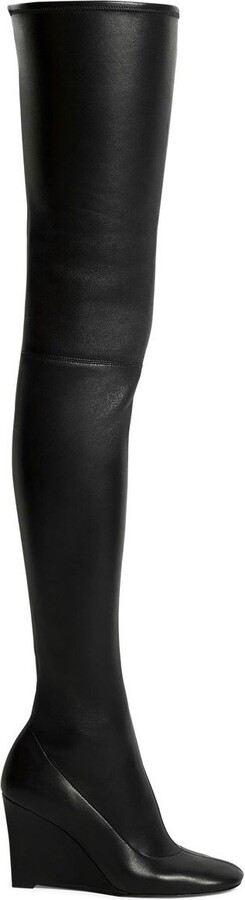Nina Ricci Thigh-High Wedge Boots - ShopStyle