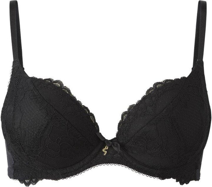 Gossard Superboost Lace Padded Plunge Bra - Black - ShopStyle