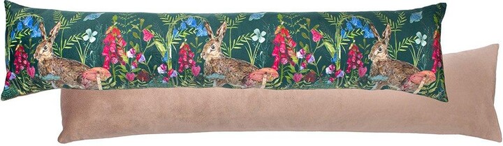 Wylder Nature Willow Hare Digitally Printed Velvet Draught Excluder ...