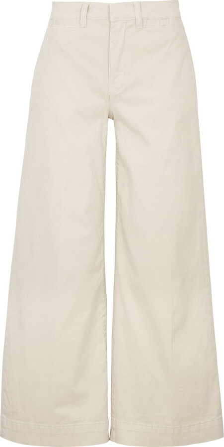 Frame Pixie Wide-leg Stretch-cotton Chinos - ShopStyle Tapered Pants