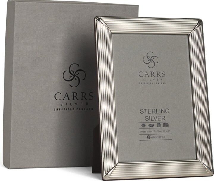 Carrs Silver Sterling Silver Fluted Photo Frame with Wood Back - ShopStyle