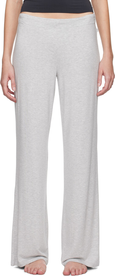 SKIMS Gray Sleep Straight Leg Pyjama Pants - ShopStyle Bottoms