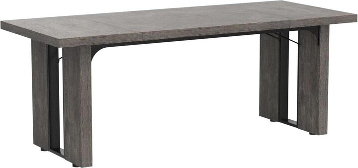 Tribesigns 71" Large Dining Table for 6 to 8 People, Farmhouse Style Dinner Table, Rectangular ...