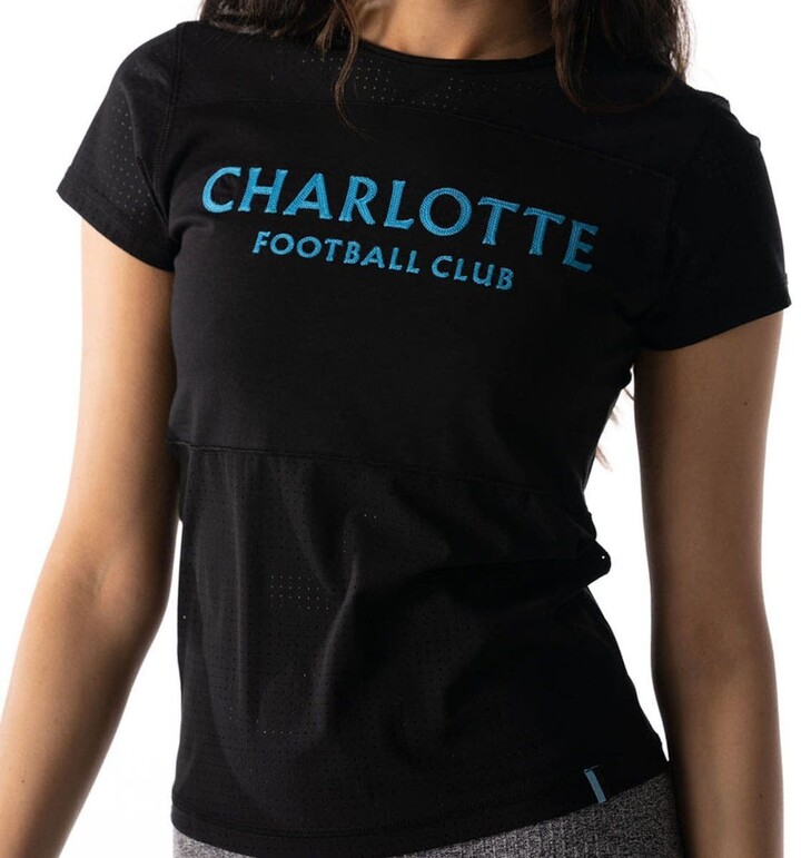 Women's The Wild Collective Black Charlotte FC Mesh T-Shirt - ShopStyle