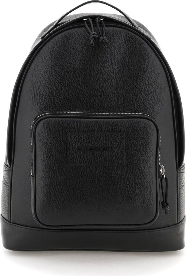 Emporio Armani leather backpack - ShopStyle