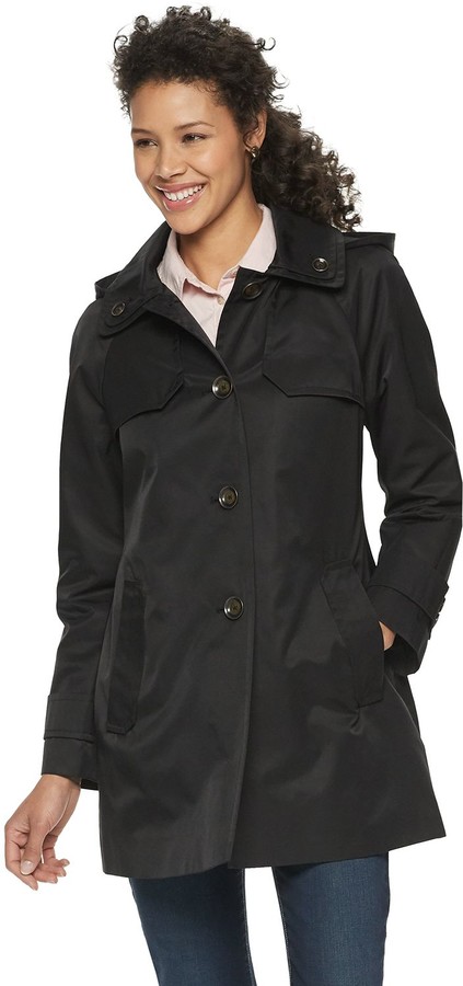 Women's TOWER by London Fog Hooded Raincoat - ShopStyle