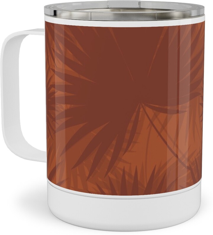 Shutterfly Stainless Steel Mugs: Sabal Palm Toss - Rust, 10oz, Orange ...