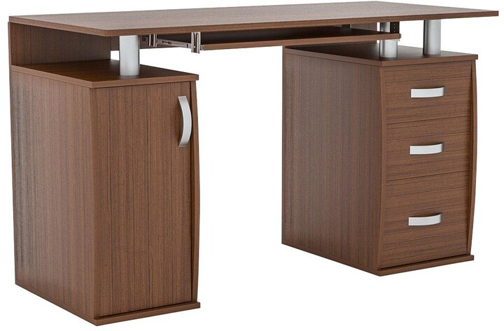 Vida Designs Otley 3 Drawer Computer Desk - Walnut - ShopStyle