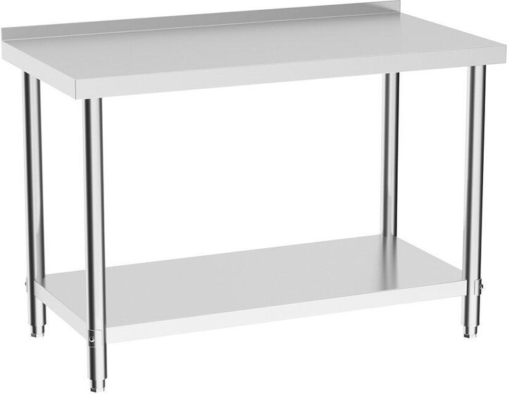Living and Home 2 Tier Commercial Kitchen Prep & Work Table with ...