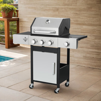 Buriza Can 3-Burner Propane Gas BBQ Grill With Side Burner - ShopStyle ...