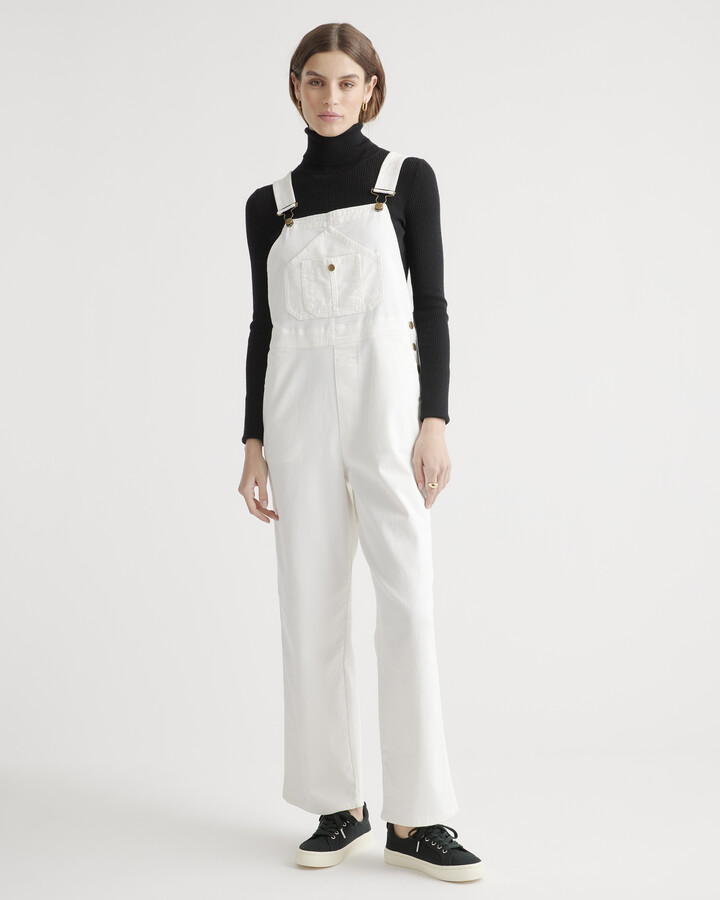 Quince Organic Stretch Cotton Twill Relaxed Overalls - ShopStyle ...