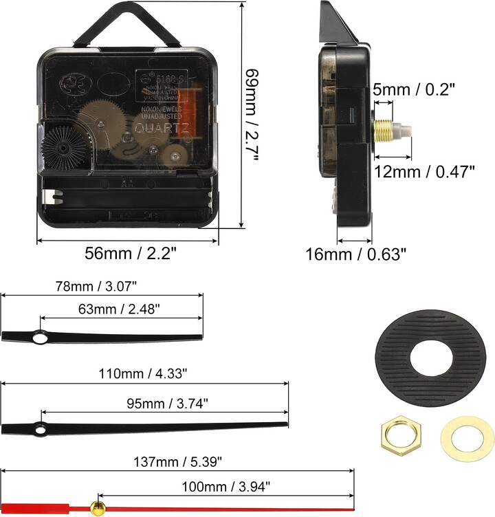 Unique Bargains Clock Mechanism Replacement, 1Set Quartz Clock ...