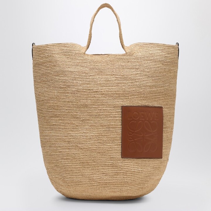 Loewe Natural/brown raffia bag - ShopStyle