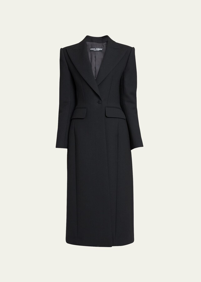 Dolce & Gabbana Long Wool Cady Coat - ShopStyle