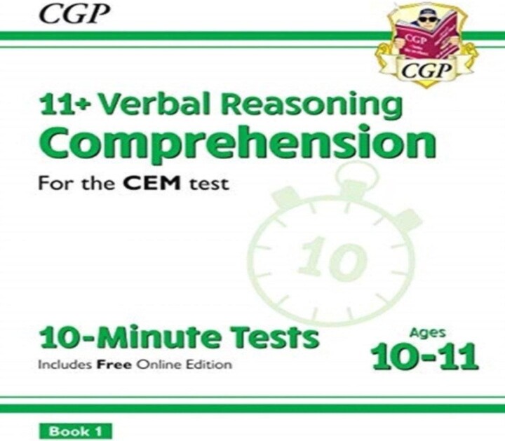 CGP Books 11+ CEM 10-Minute Tests: Comprehension - Ages 10-11 Book 1 ...