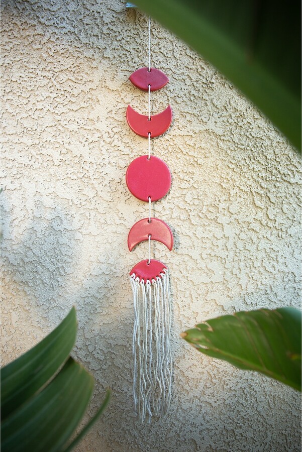 Flora Bunda 24" Ceramic Moon phases with tassel Wind Chime - ShopStyle ...