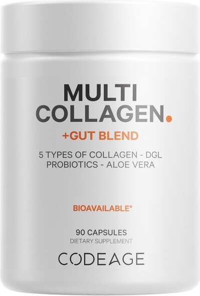 Codeage Multi Collagen Peptides + Gut Health Blend, Hydrolyzed Collagen ...