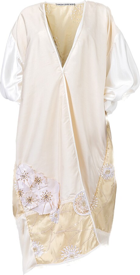 Harlow Loves Daisy - Villeneuve - Goddess Robe In Raw Silk With Hand ...
