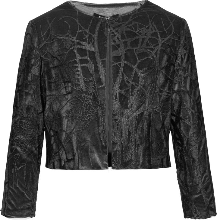 Smart and Joy - Lace & Velvet Cropped Jacket - ShopStyle
