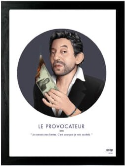 ASAP Creative Studio Poster Serge Gainsbourg "the Provocateur" Affiche Serge Gainsbourg "Le ...