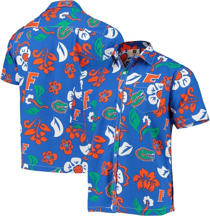 Men's Wes & Willy Royal Florida Gators Hawaiian Button-Up Shirt - ShopStyle