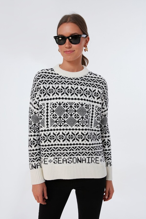 Tuckernuck Charcoal and Cream Fair Isle Sandwick Sweater - ShopStyle
