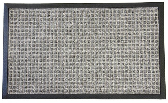 Rubber-Cal "Nottingham" Rubber Backed Carpet Mat - 2 x 3 feet - Gray ...