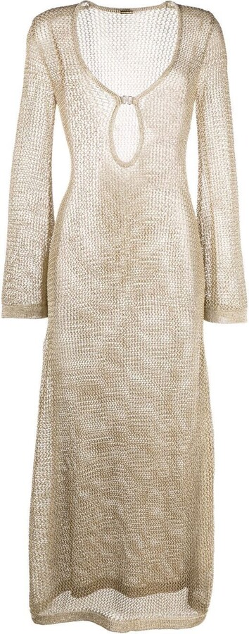 Dodo Bar Or Etta metallic mesh dress - ShopStyle