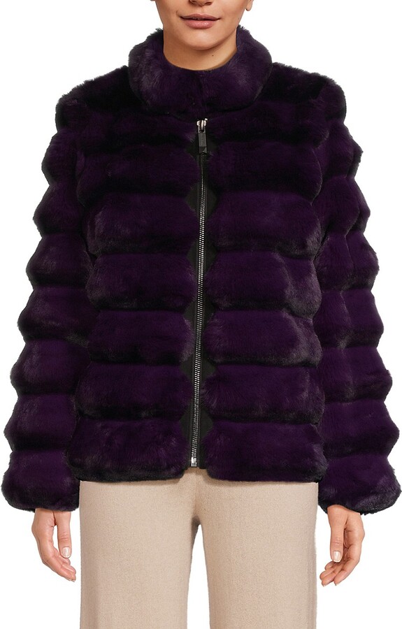 Belle Fare Channeled Faux Fur Jacket - ShopStyle