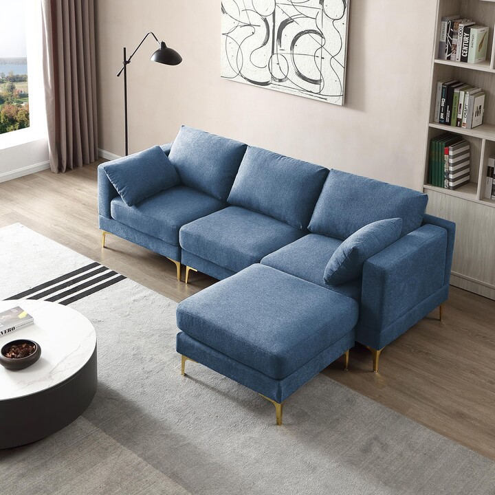 Eafurn Modular Sectional Sofa with Reversible Chaise Lounge and ...