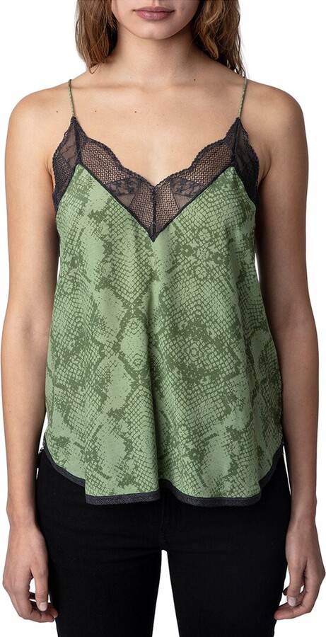 Zadig & Voltaire Christy Python Tank - ShopStyle Tops