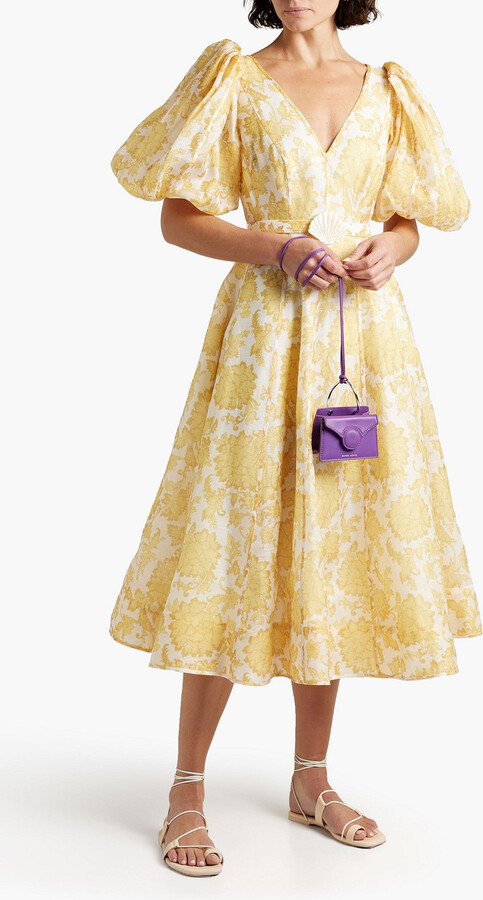 Zimmermann Postcard floral-print linen and silk-blend midi dress ...