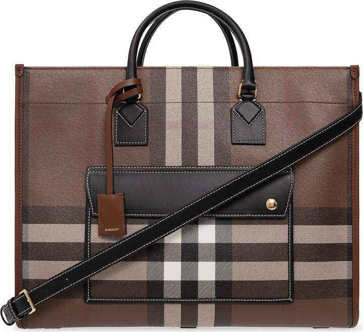 Burberry ‘Freya Medium’ Shopper Bag - Brown - ShopStyle