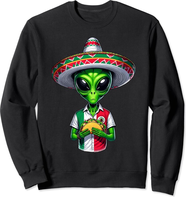Alien Taco Design Mexican Cinco De Mayo Alien Taco Cinco De Mayo Men ...