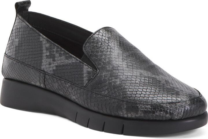 Saydo Made In Portugal Leather Snakeskin Comfort Drivers - ShopStyle ...
