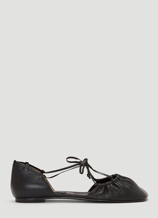 Reike Nen Open Side Gathered Flats - ShopStyle