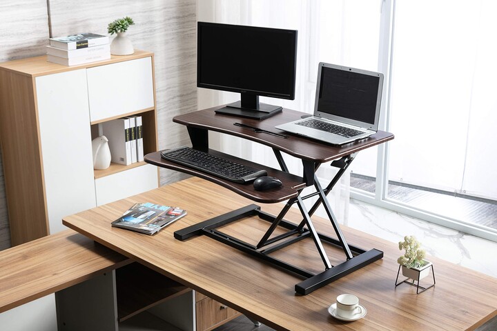 Legend Vansen 32 Inch Adjustable Height Standing Desk Converter Wide ...