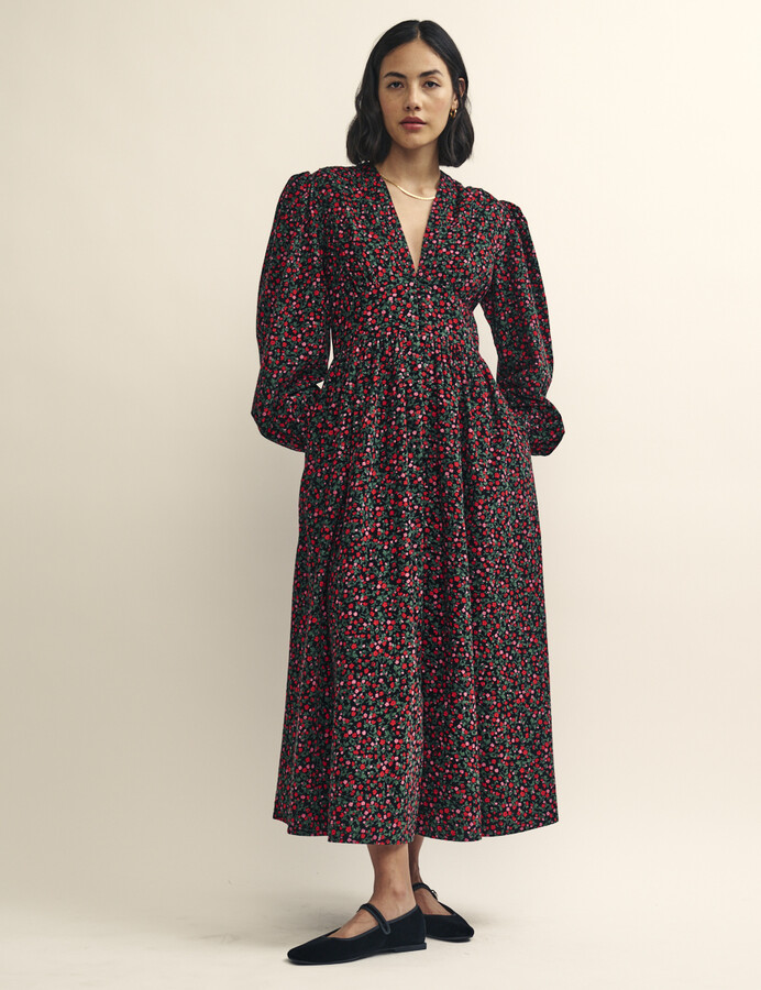 Nobody’s Child Black Floral Cord Starlight Midaxi Dress - ShopStyle