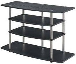 Designs2Go No Tools Wide Highboy 4 Tier TV Stand for TVs up to 43 ...