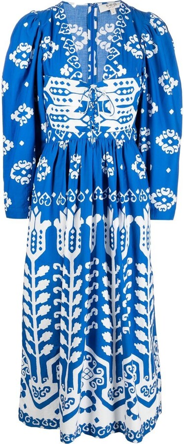 Sea Sonia patterned midi dress - ShopStyle