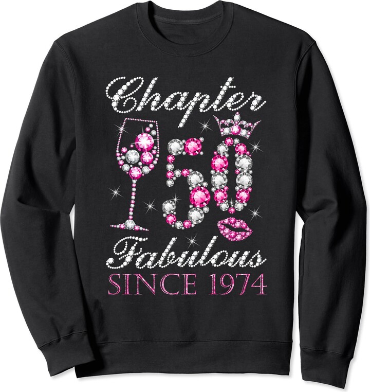 50th Birthday Gifts For Women Wine Crown Chapter 50 Fabulous Since 1974 ...