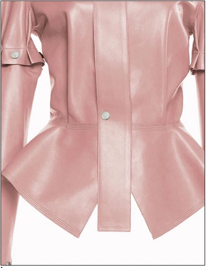 Niiyyjj Spring Short Shiny Reflective Patent Pu Leather Jacket Women ...