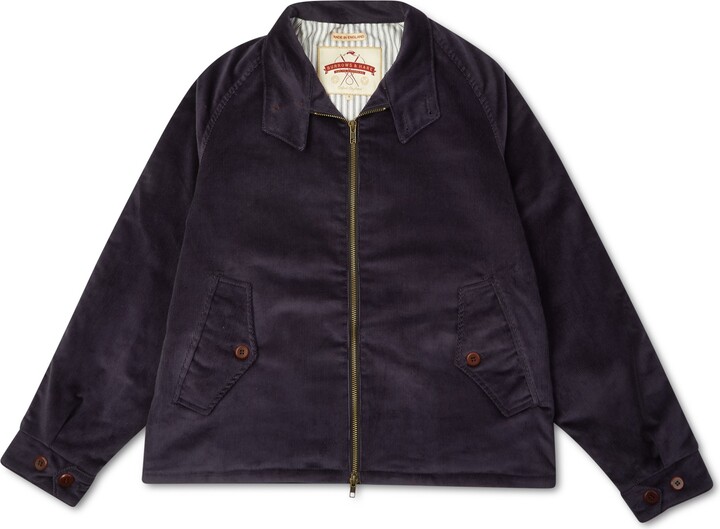 Burrows & Hare Men's Blue Harrington Jacket - Navy - ShopStyle