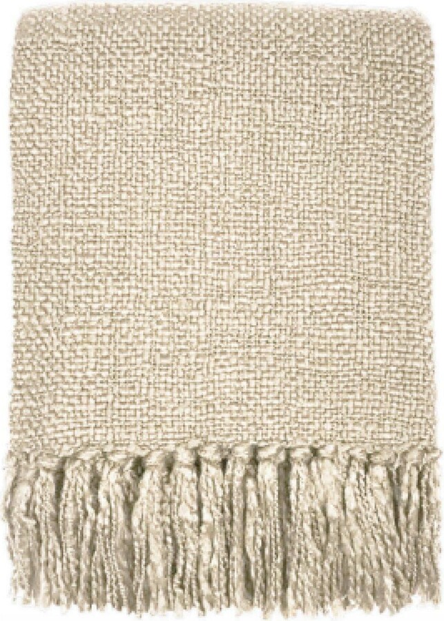 Malagoon Ivory White Solid Throw - ShopStyle