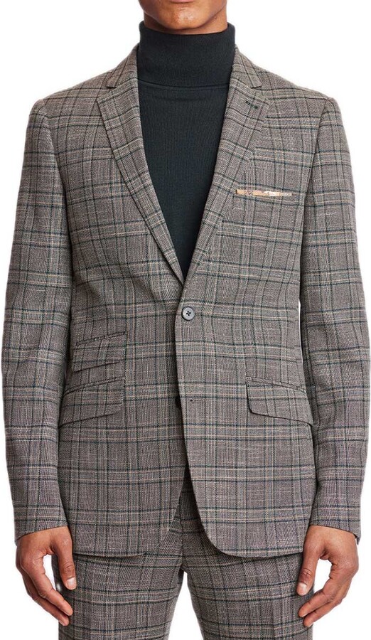 Paisley & Gray Men's Dover Slim-Fit Stretch Check Suit Jacket - ShopStyle