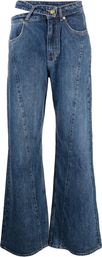 Ksubi X P.E Nation Blue Detached Wide-Leg Jeans - ShopStyle