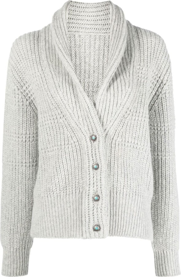 Fortela V-neck alpaca-wool cardigan - ShopStyle