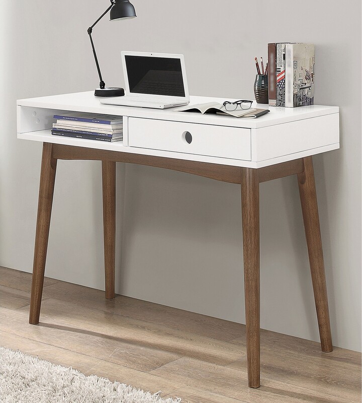 Pompano Mid-Century Modern Computer Writing Office Desk with Storage ...