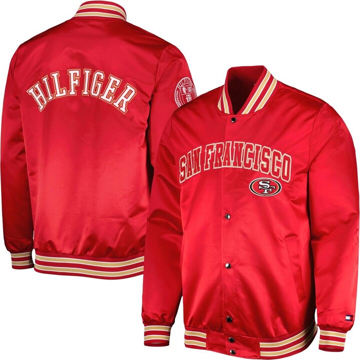 Tommy Hilfiger Men's Scarlet San Francisco 49ers Elliot Varsity Full ...